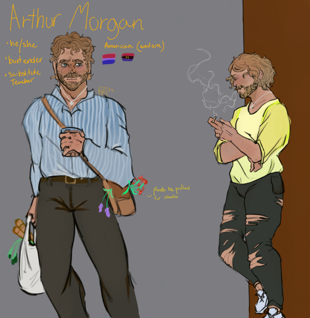 Arthur Morgan modern au - ibisPaint