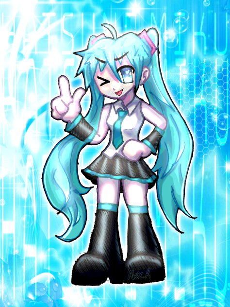 Chibi miku!! - ibisPaint