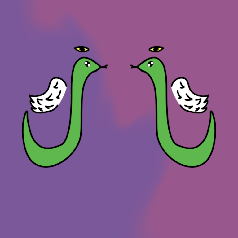 Twin Baby Angel Snakes - ibisPaint