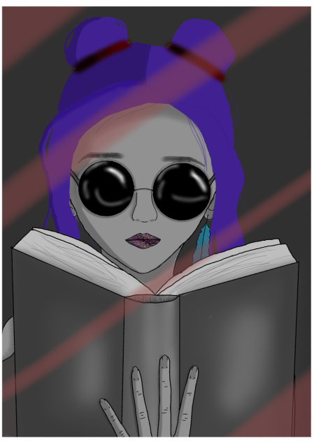 Reading a book - ibisPaint