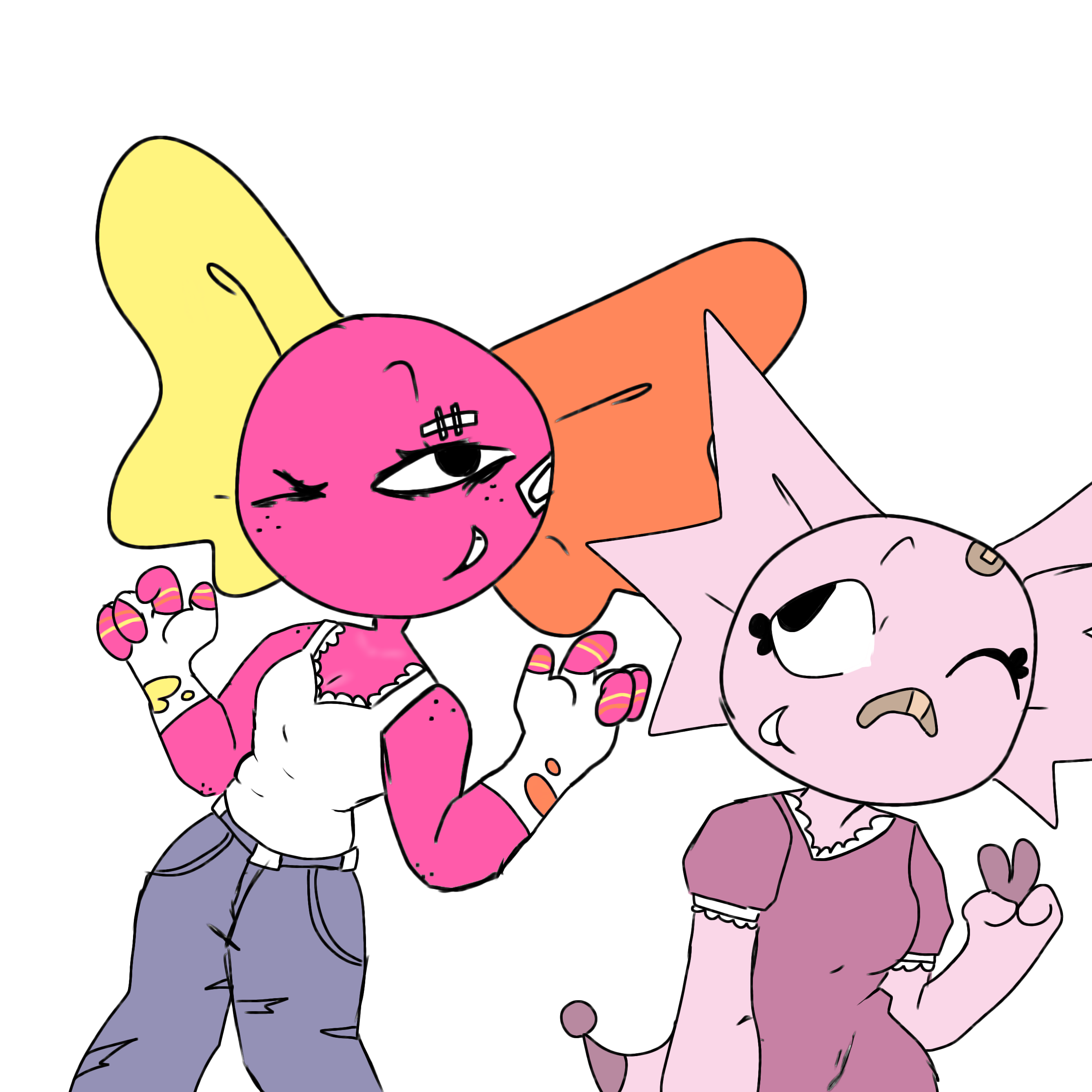 candie and clair in dandys hood - ibisPaint