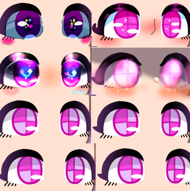 Pink eye colab. - ibisPaint