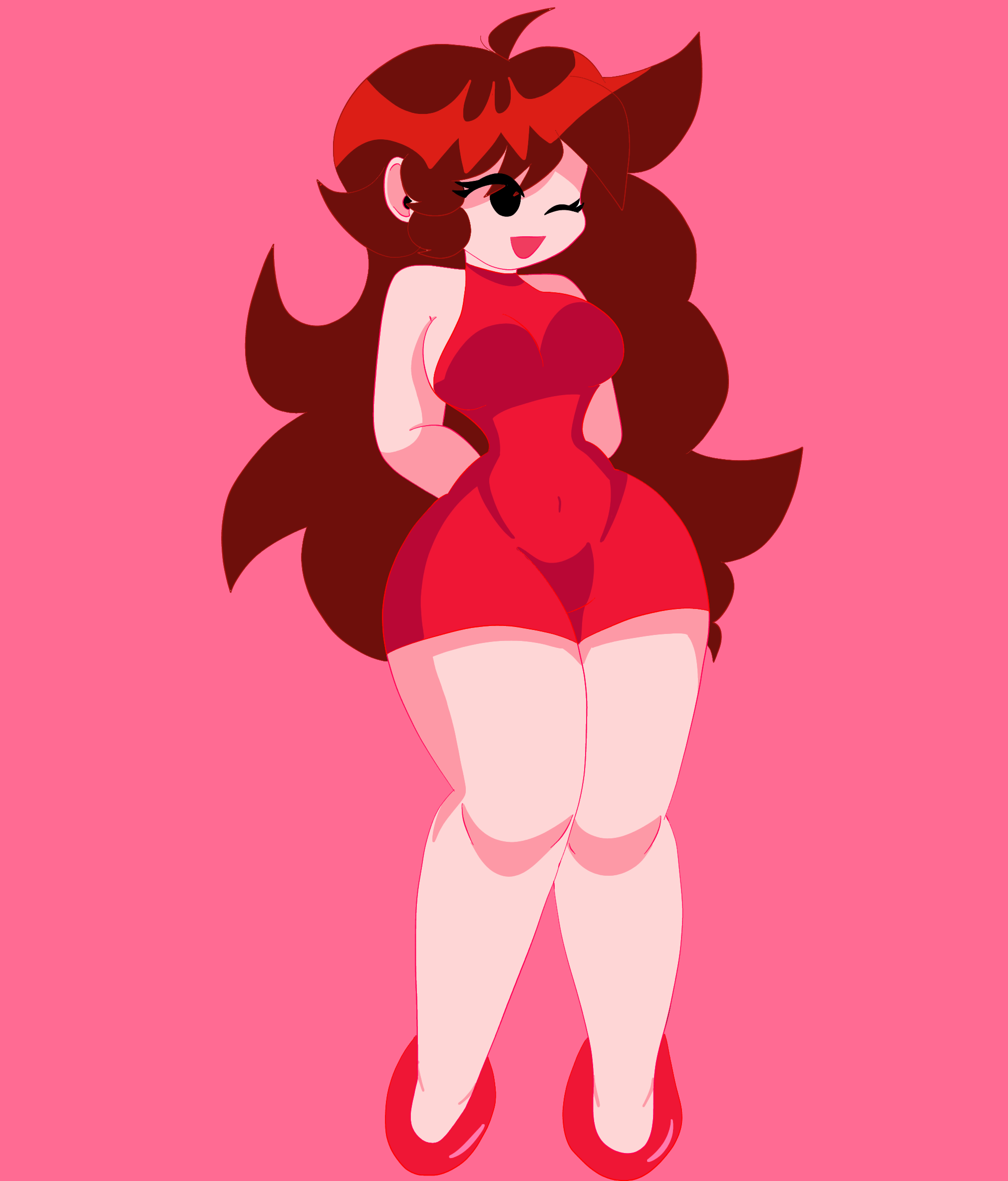 Girlfriend Standing - ibisPaint