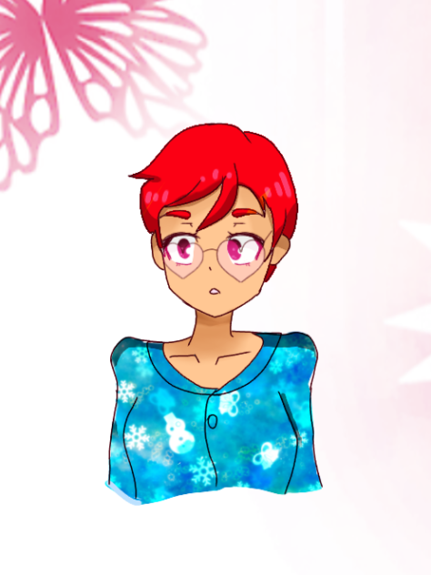 girl with tinted glasses - ibisPaint