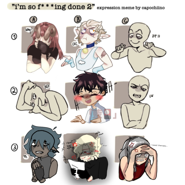 Another Collab of the expressions - ibisPaint