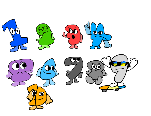 BFDI Dignitaries 3 Numbers - ibisPaint