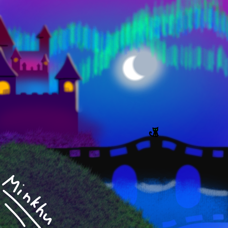 night in a fantasy world - ibisPaint