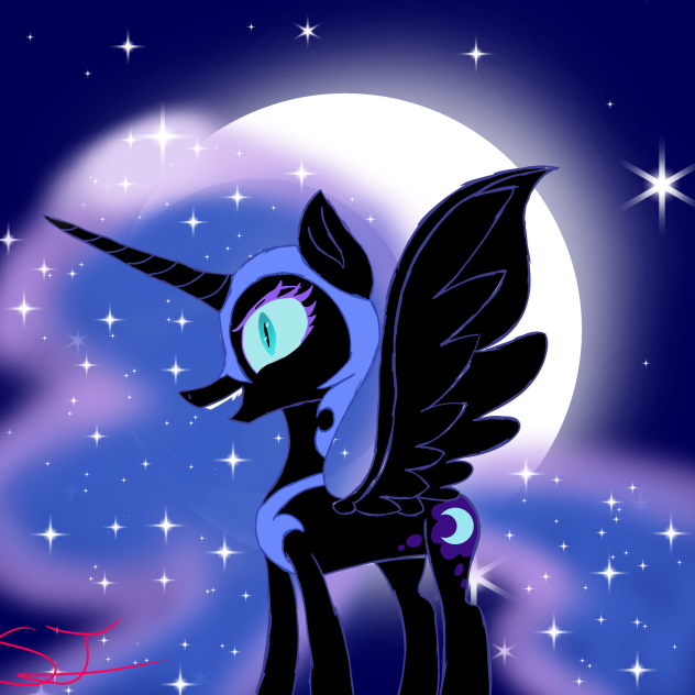 my drawing of nightmare moon from mlp - ibisPaint