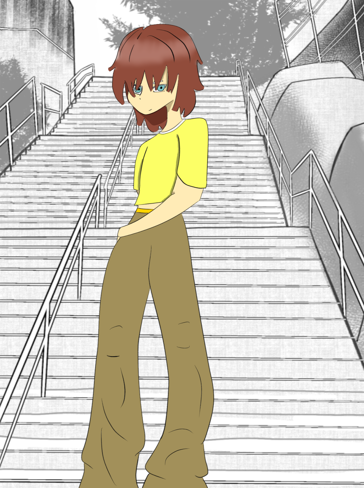 Girl in the city - ibisPaint