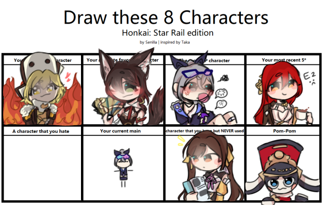 hsr characters - ibisPaint