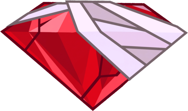 Bandaged cracked ruby asset 1 - ibisPaint