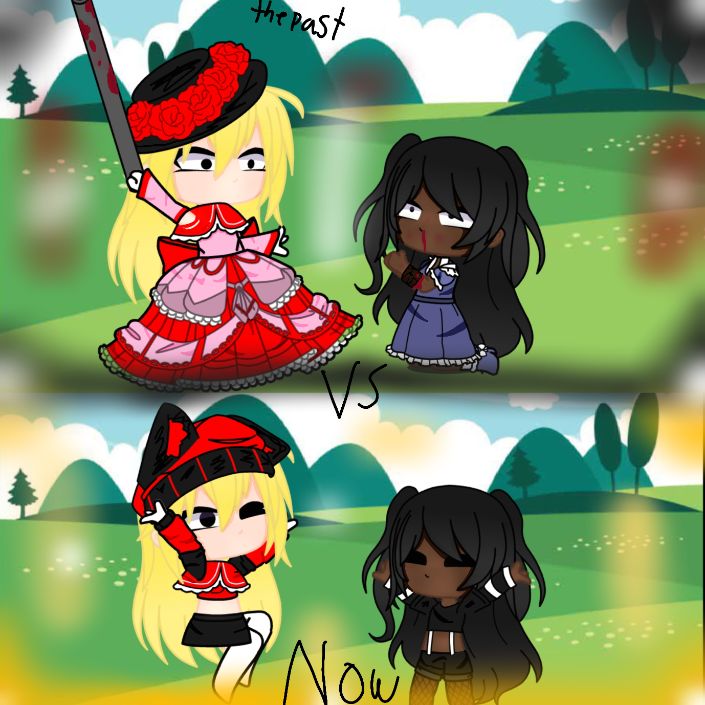 past vs now - ibisPaint