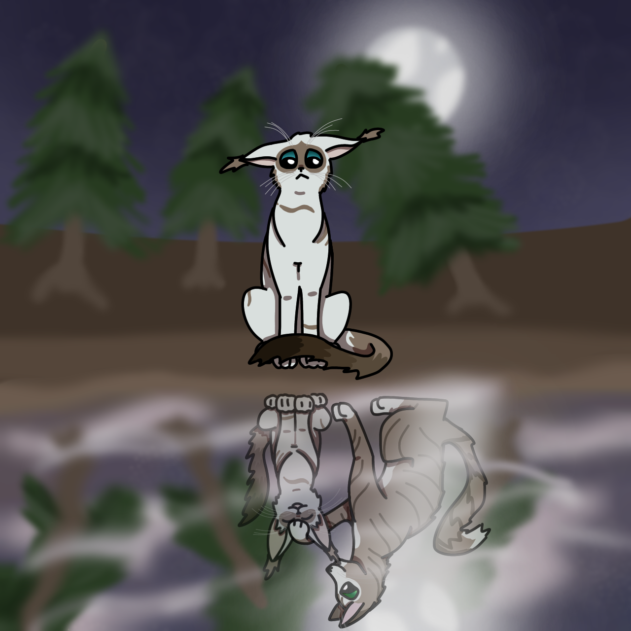 Snowhawk thinking about her childhood - ibisPaint