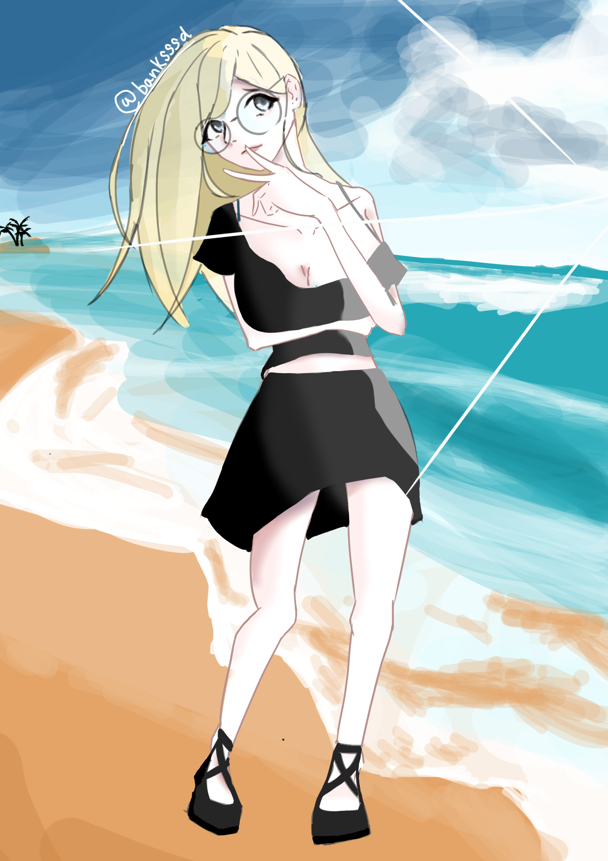 glasses girl - ibisPaint