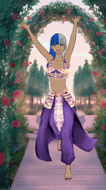 Sarah in the Arabian garden - ibisPaint