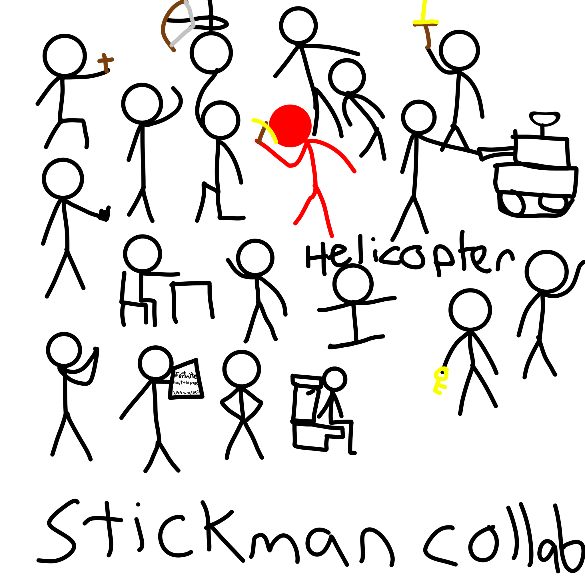 Stickman collab - ibisPaint