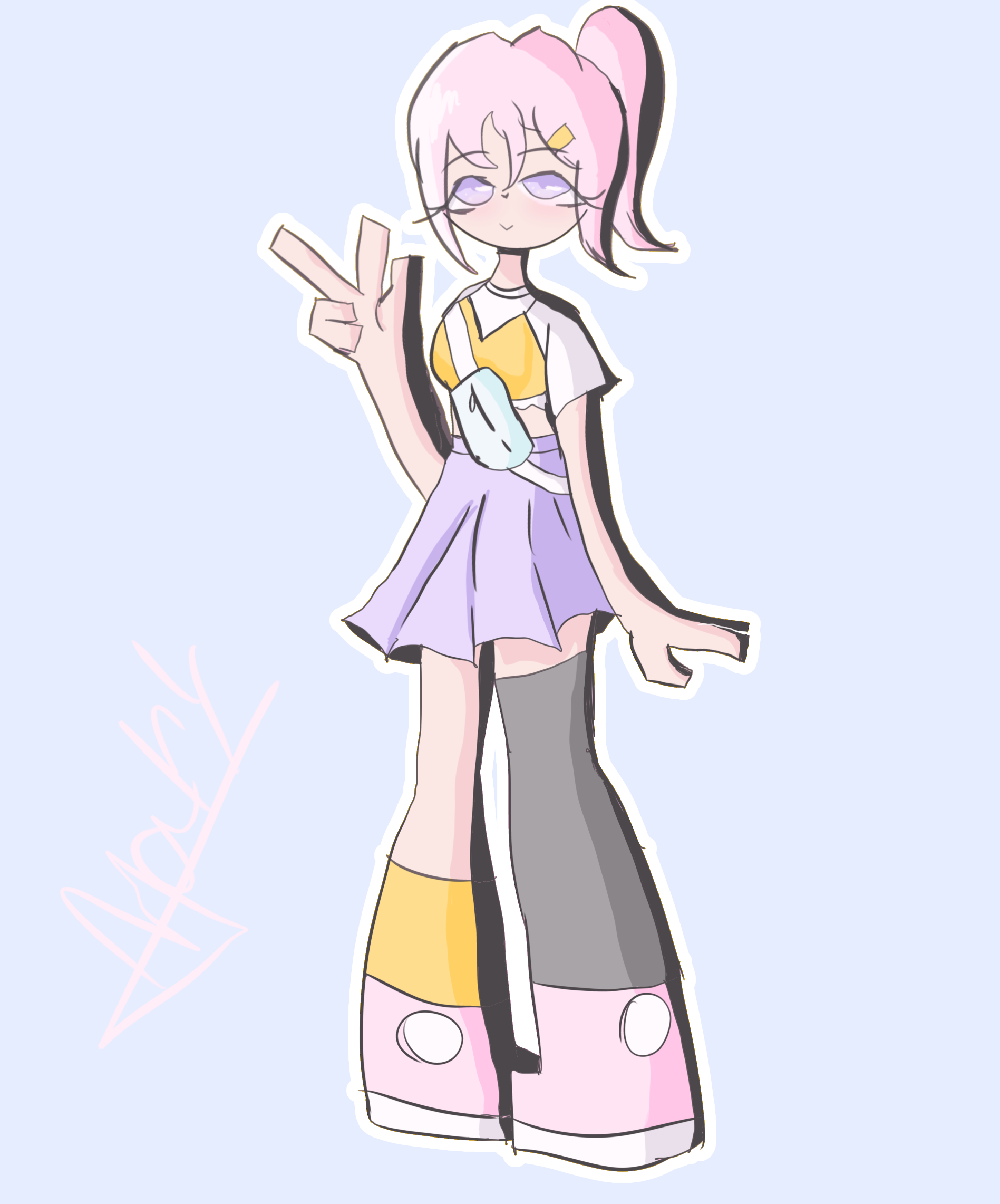 Cute 🤍🩷 - ibisPaint