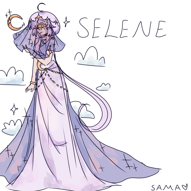 The goddess of the moon 🌙 - ibisPaint