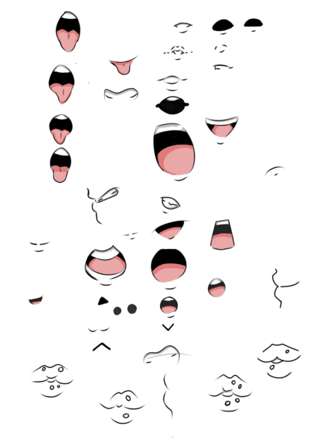 Manga mouth study - ibisPaint