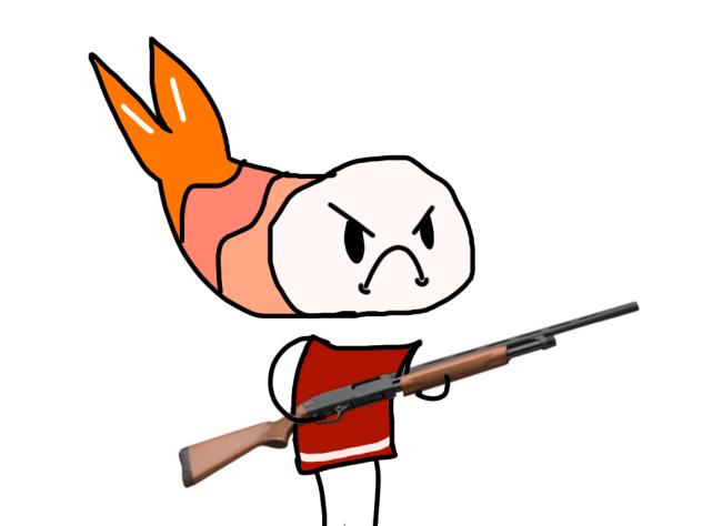 gave shrimpo a gun - ibisPaint