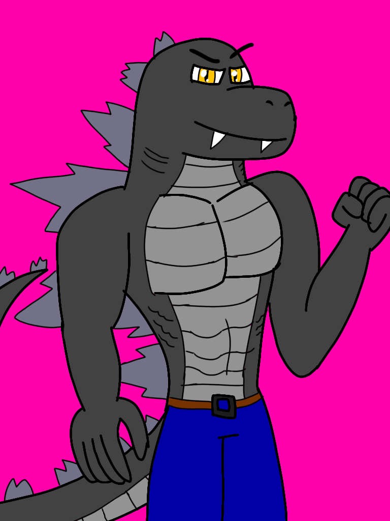Anthro Godzilla - ibisPaint