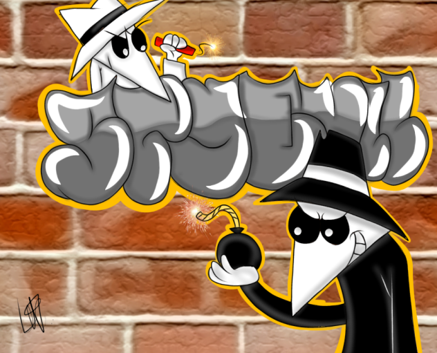 psy vs spy graffiti - ibisPaint