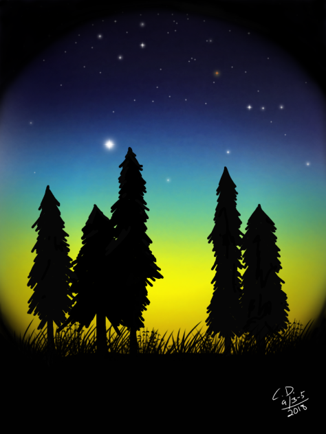 Starry Summer Sky - ibisPaint