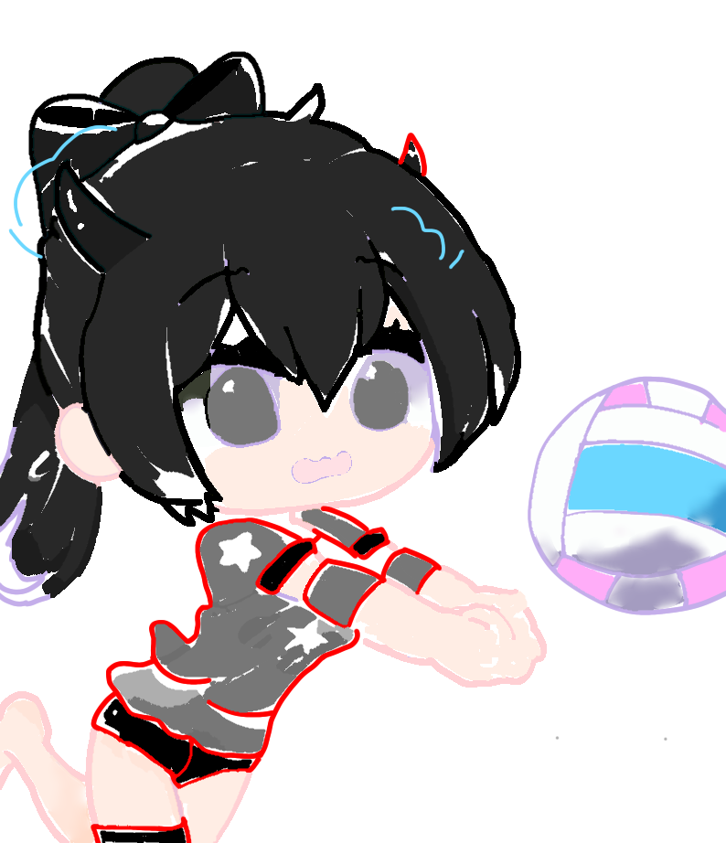 Ruby plays basketball! - ibisPaint