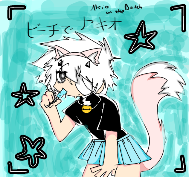 Akio on the beach - ibisPaint