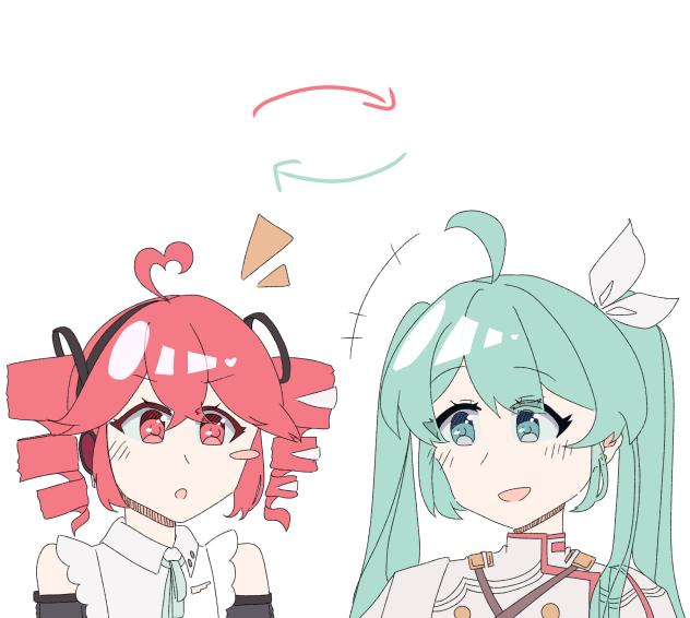 Miku and Teto outfit swap - ibisPaint