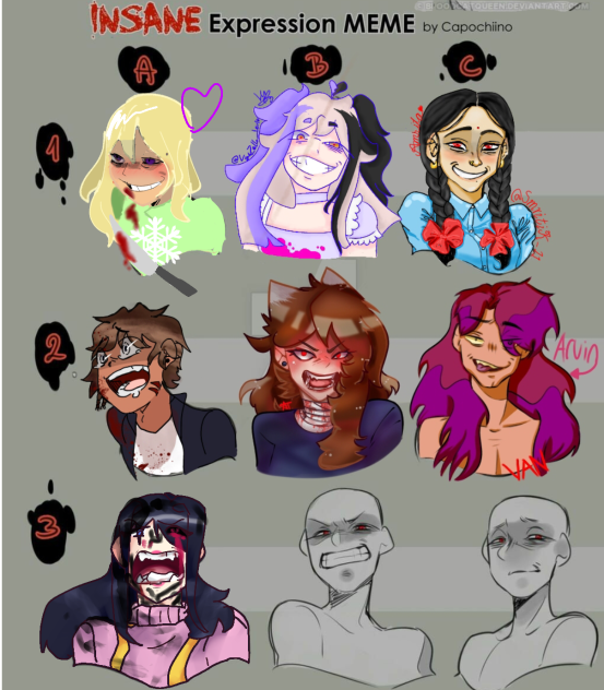 insane expression meme collab - ibisPaint