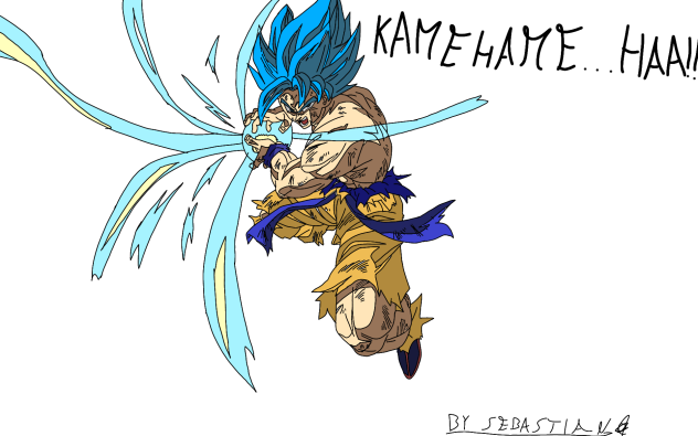 Goku Super Sayan Blue (DBSB) - ibisPaint