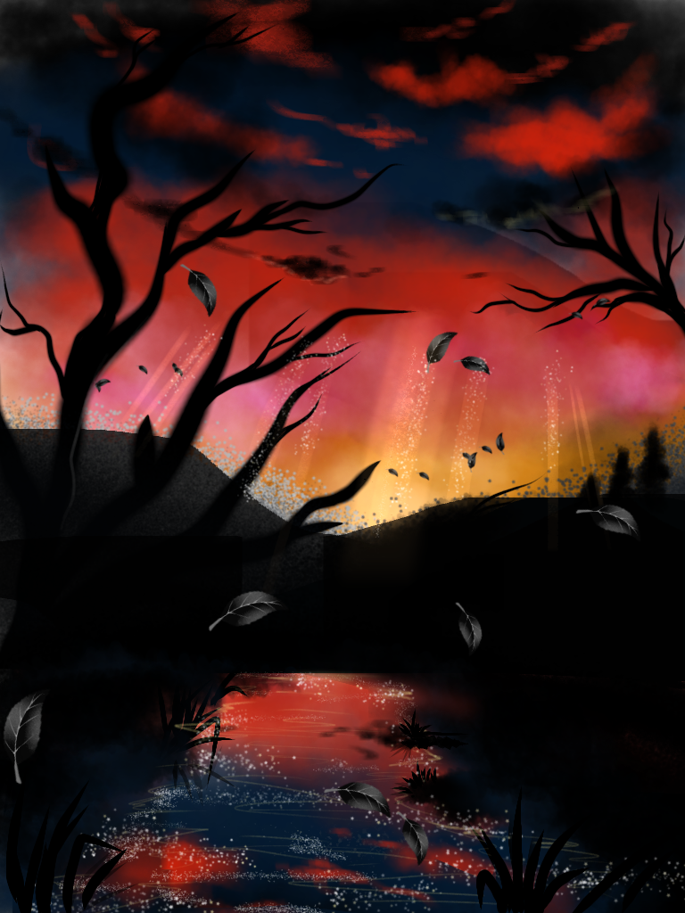 senja musim gugur - ibisPaint