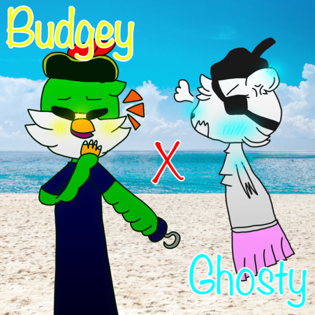 More Budgey x Ghosty fan art - ibisPaint