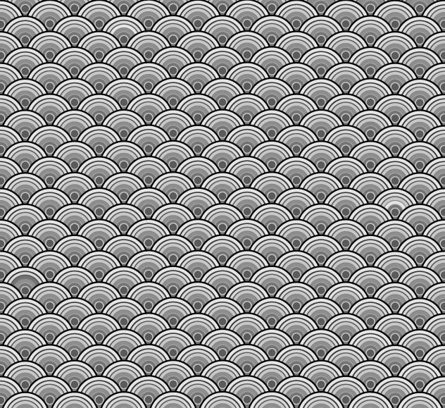 Seigaiha Pattern(Gray) - ibisPaint