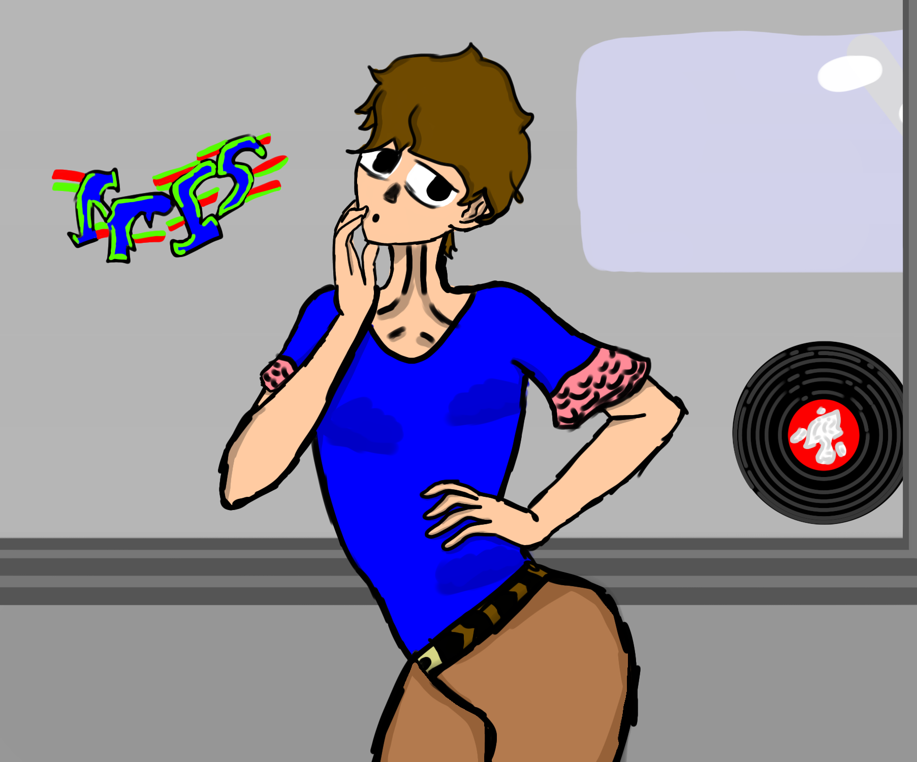 Waiting for the train - ibisPaint