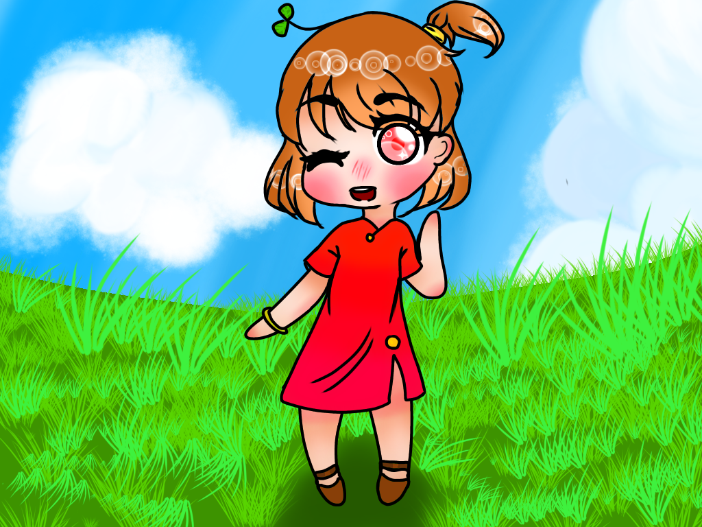 Vẽ máy - Chibi Girl - ibisPaint