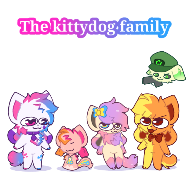 The kittydog family - ibisPaint