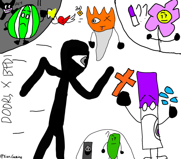 BFDI playing doors - ibisPaint