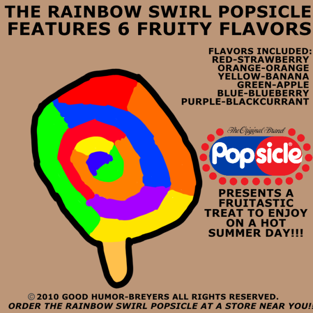 The Rainbow Swirl Popsicle - ibisPaint