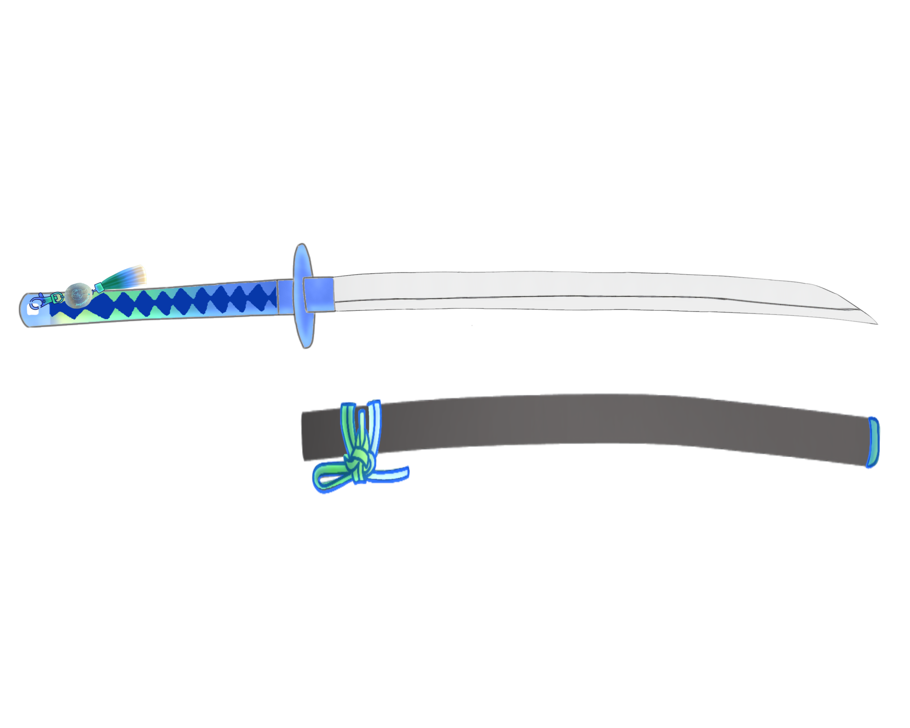 Wakizashi katana (Sagittarius) - ibisPaint
