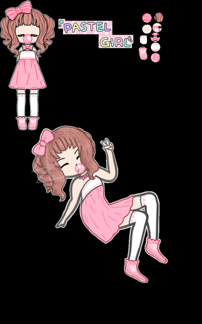 Pastel Girl - Bubble Gum - ibisPaint