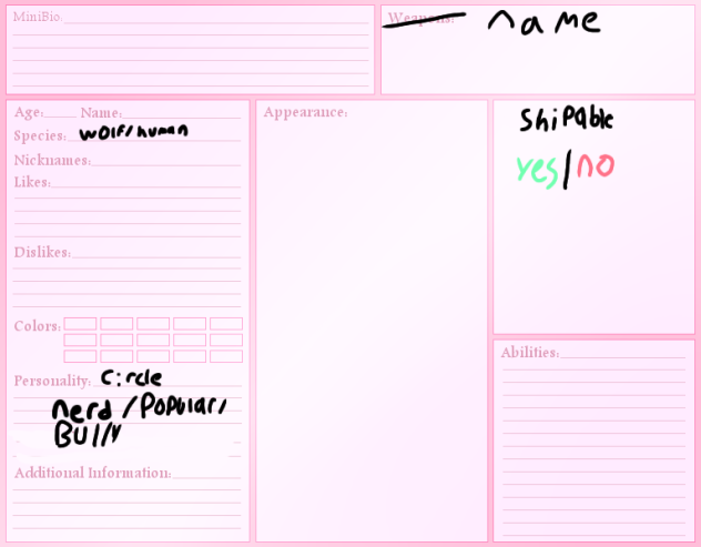 charecter sheet - ibisPaint