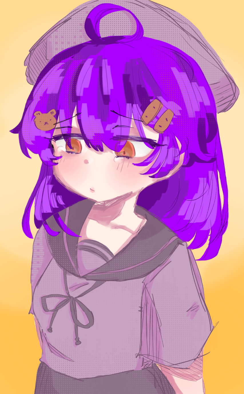 Cute purple haired girl 💜💜 - ibisPaint