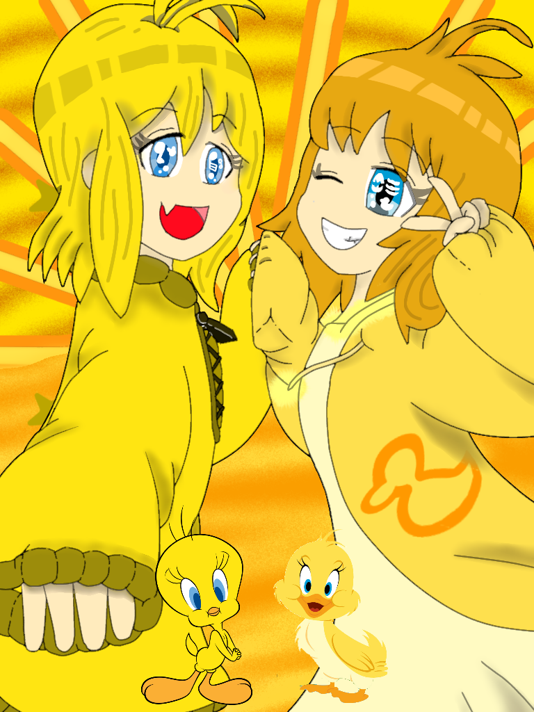 Tweety & Quaker (Human Version) - ibisPaint