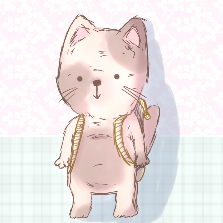 kitten with a backpack - ibisPaint