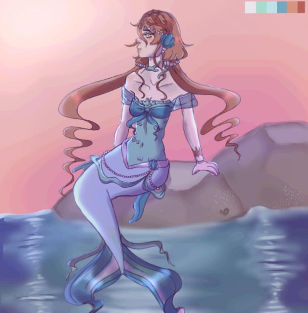New mermaid oc - ibisPaint