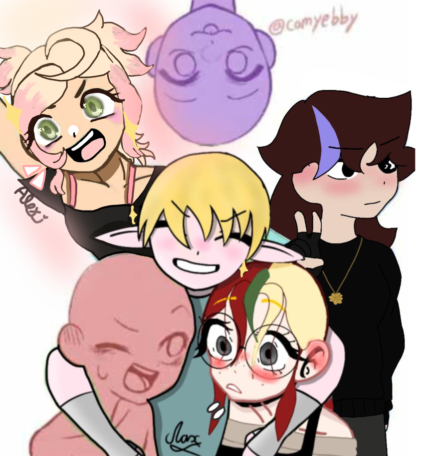 colab with Lillyn_mha , Max , and Ellie - ibisPaint