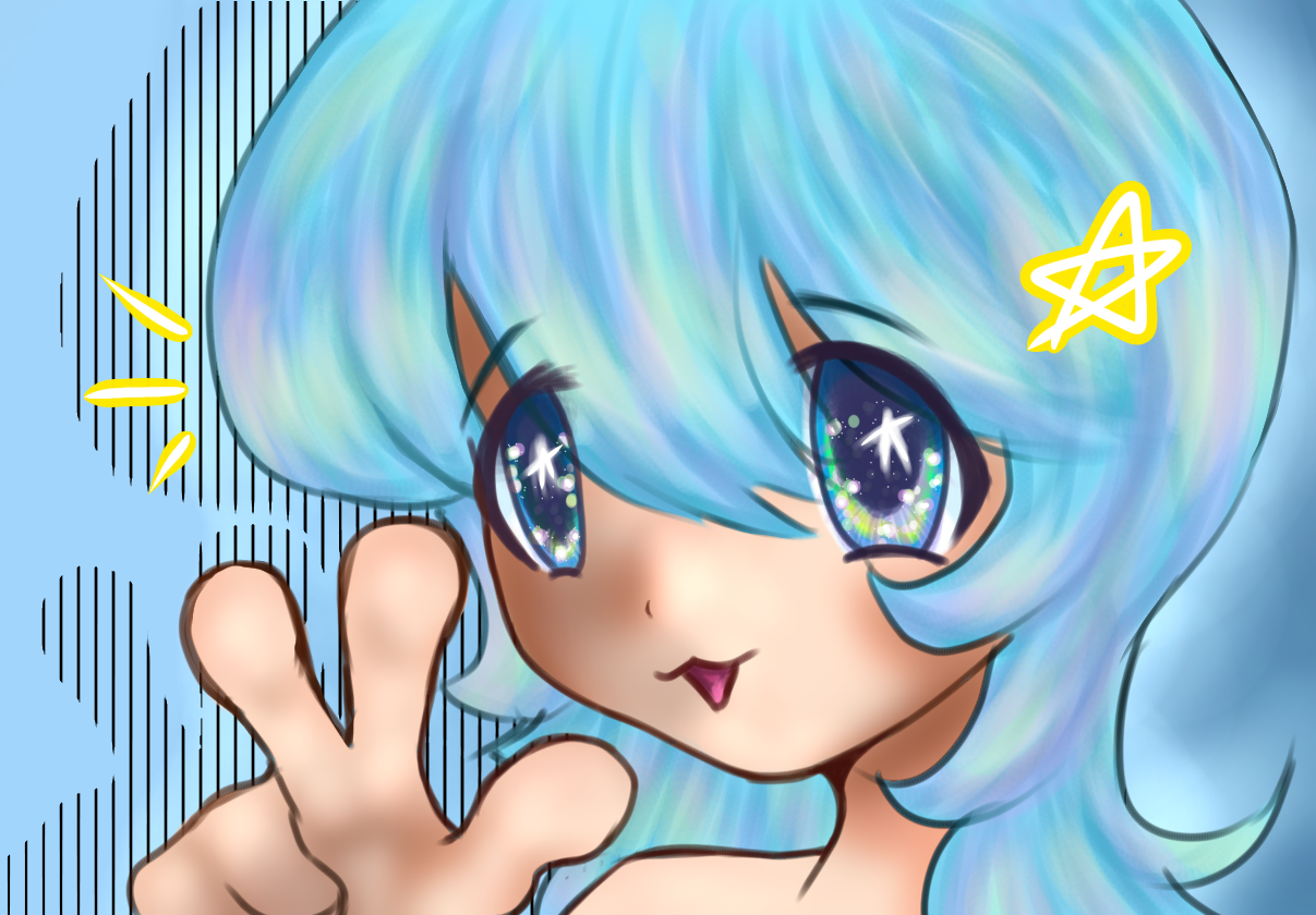 Sparkly eyes - ibisPaint