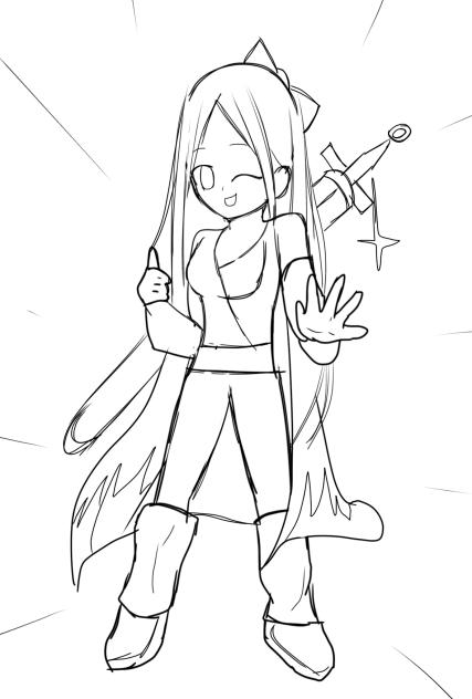 Stand in a pose - ibisPaint